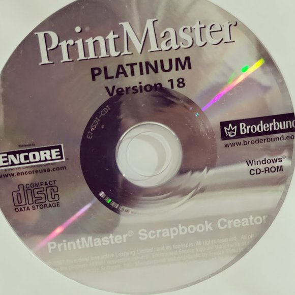 Broderbund | Media | Printmaster Platinum Dvd Rom 997207 Windows Vista ...